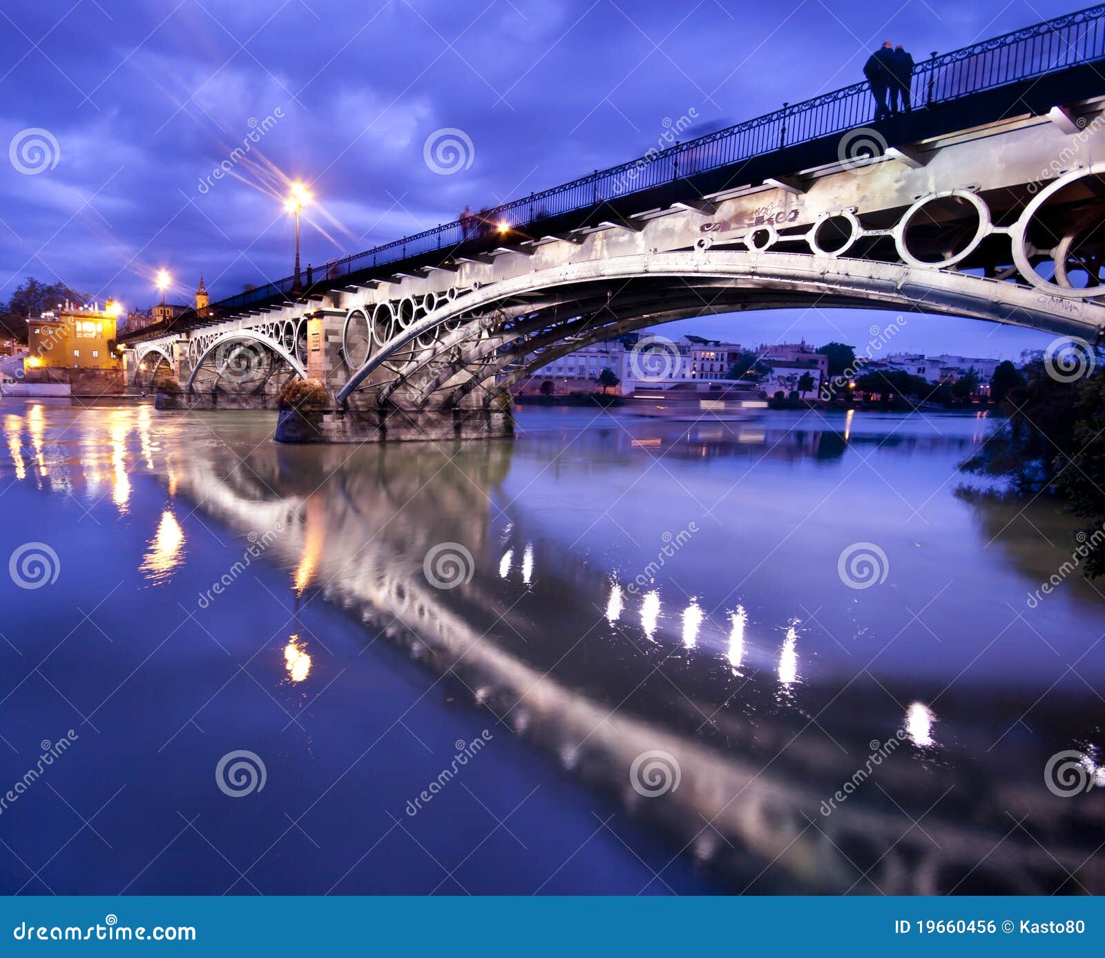 Sevillie, Romantic Panorama of the Bridge Stock Photo - Image of ...