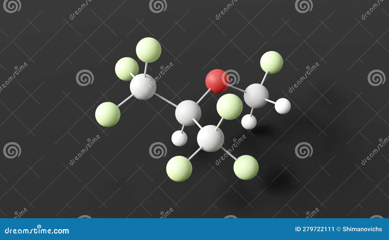Sevoflurane Molecule, Molecular Structure, General Anesthetics, Ball ...