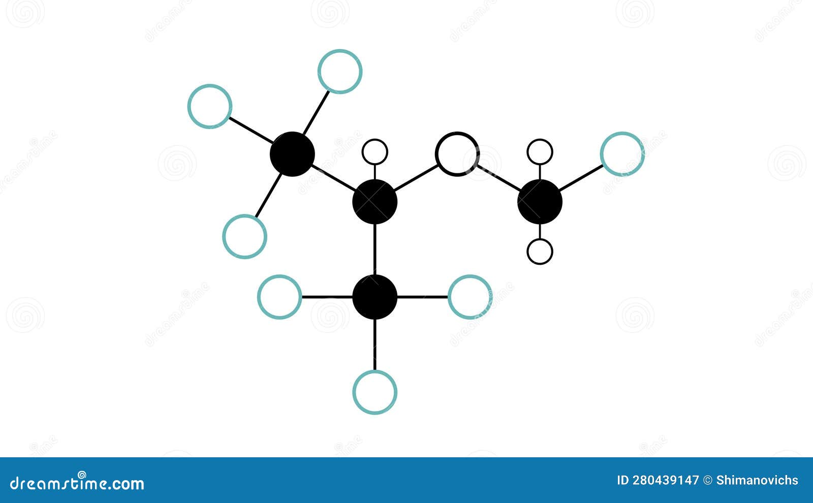 Sevoflurane Molecule, Structural Chemical Formula, Ball-and-stick Model ...