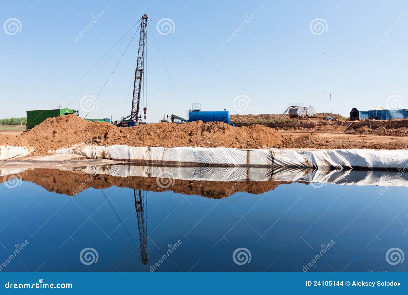 Sewage stock photo. Image of site, slick, sewage, drilling - 24105144