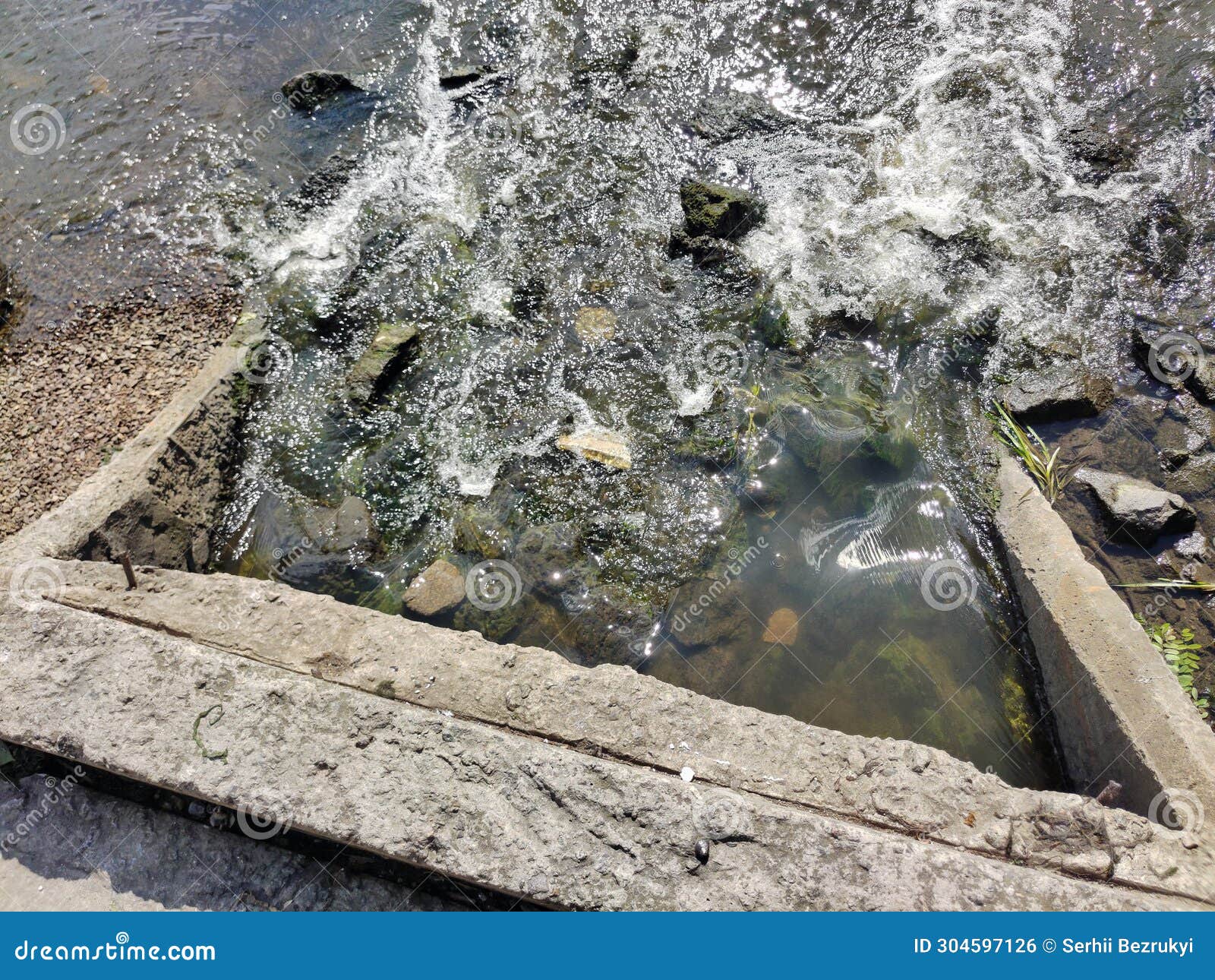 Sewage Flows from the Underground Sewer Collector. Human Pollution of ...