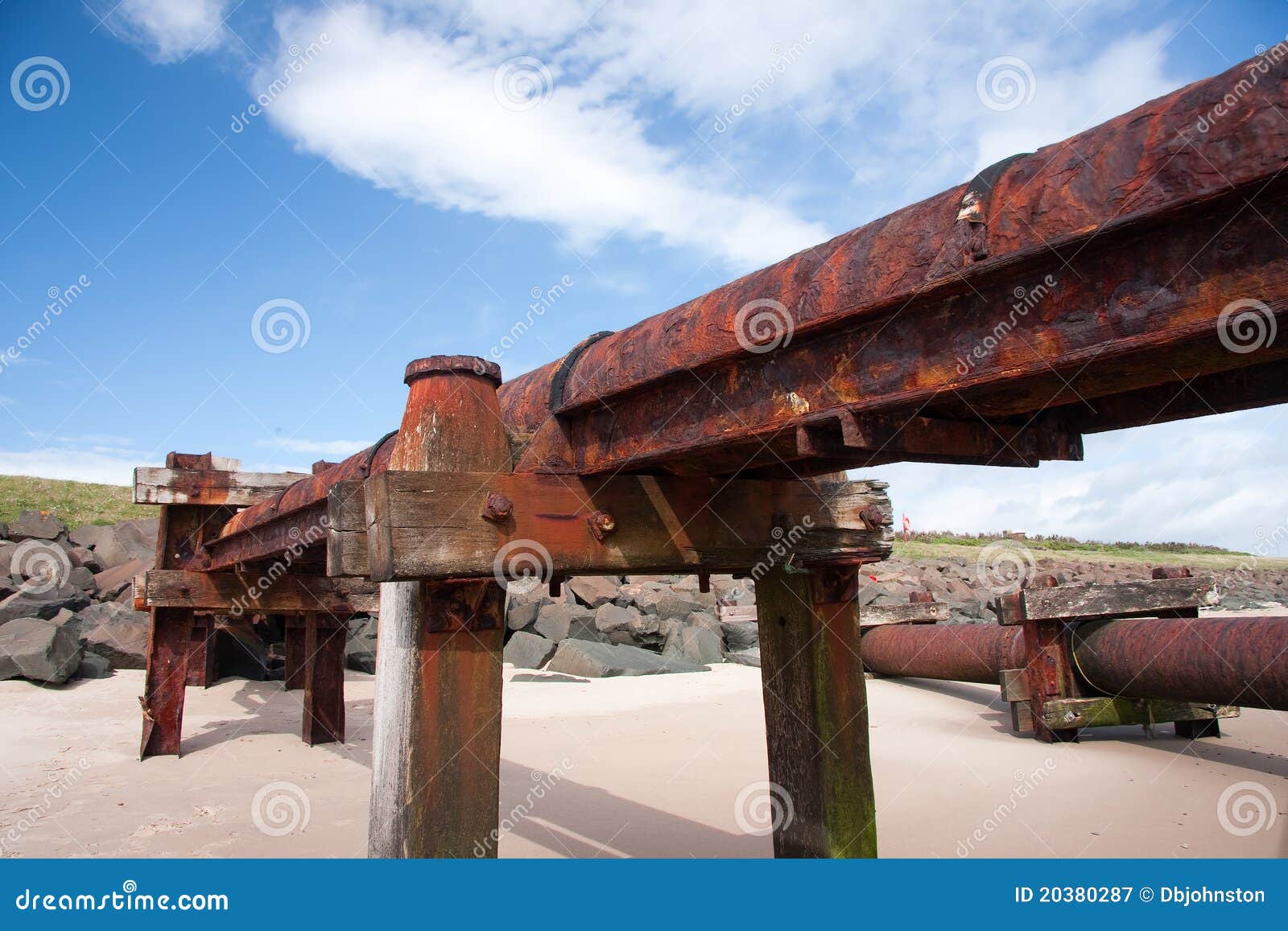 Sewage Outlet Pipe on a Beach Stock Image - Image of flowing, garbage ...