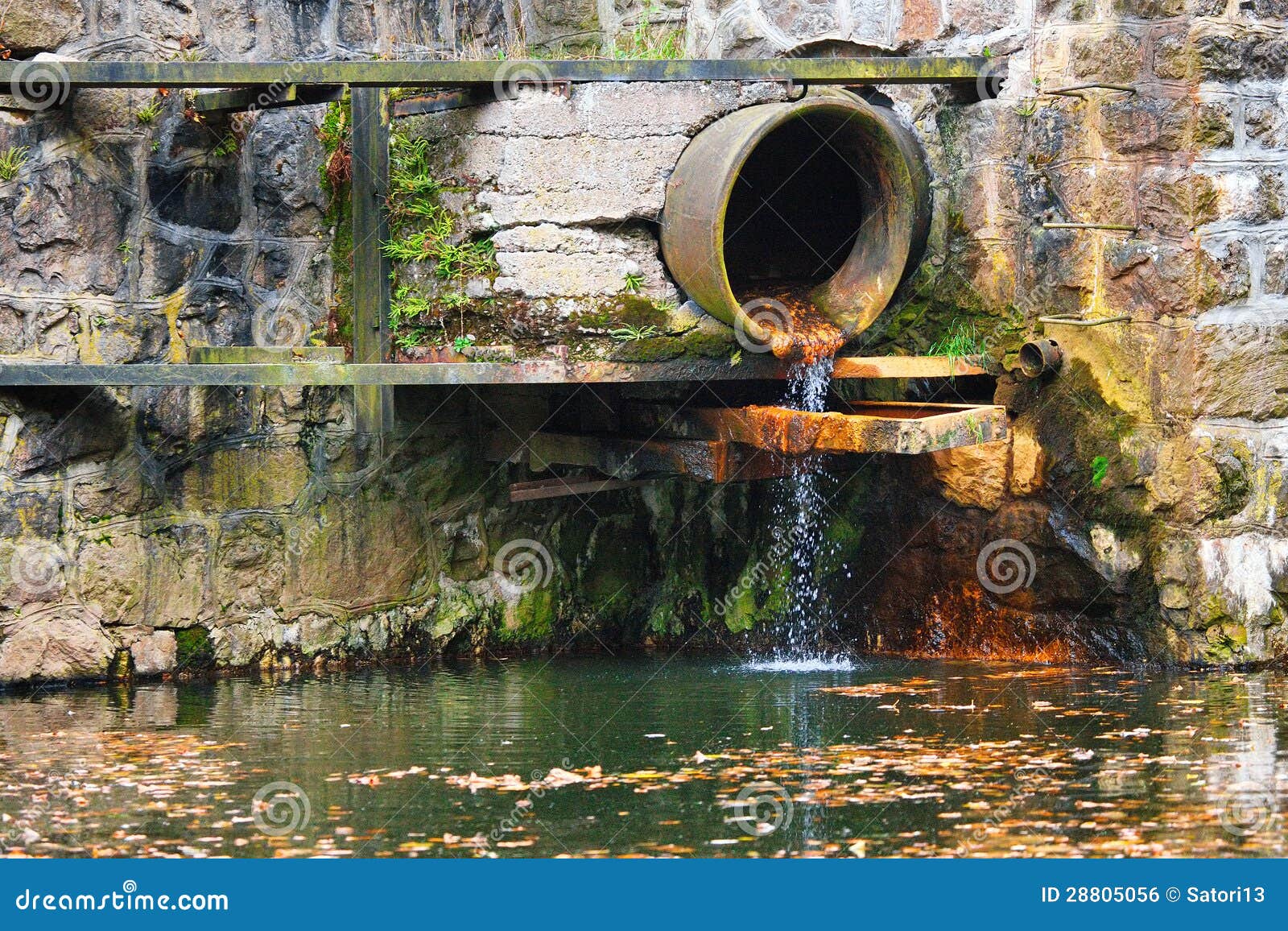 Sewage pipe stock photo. Image of ecological, natural - 28805056