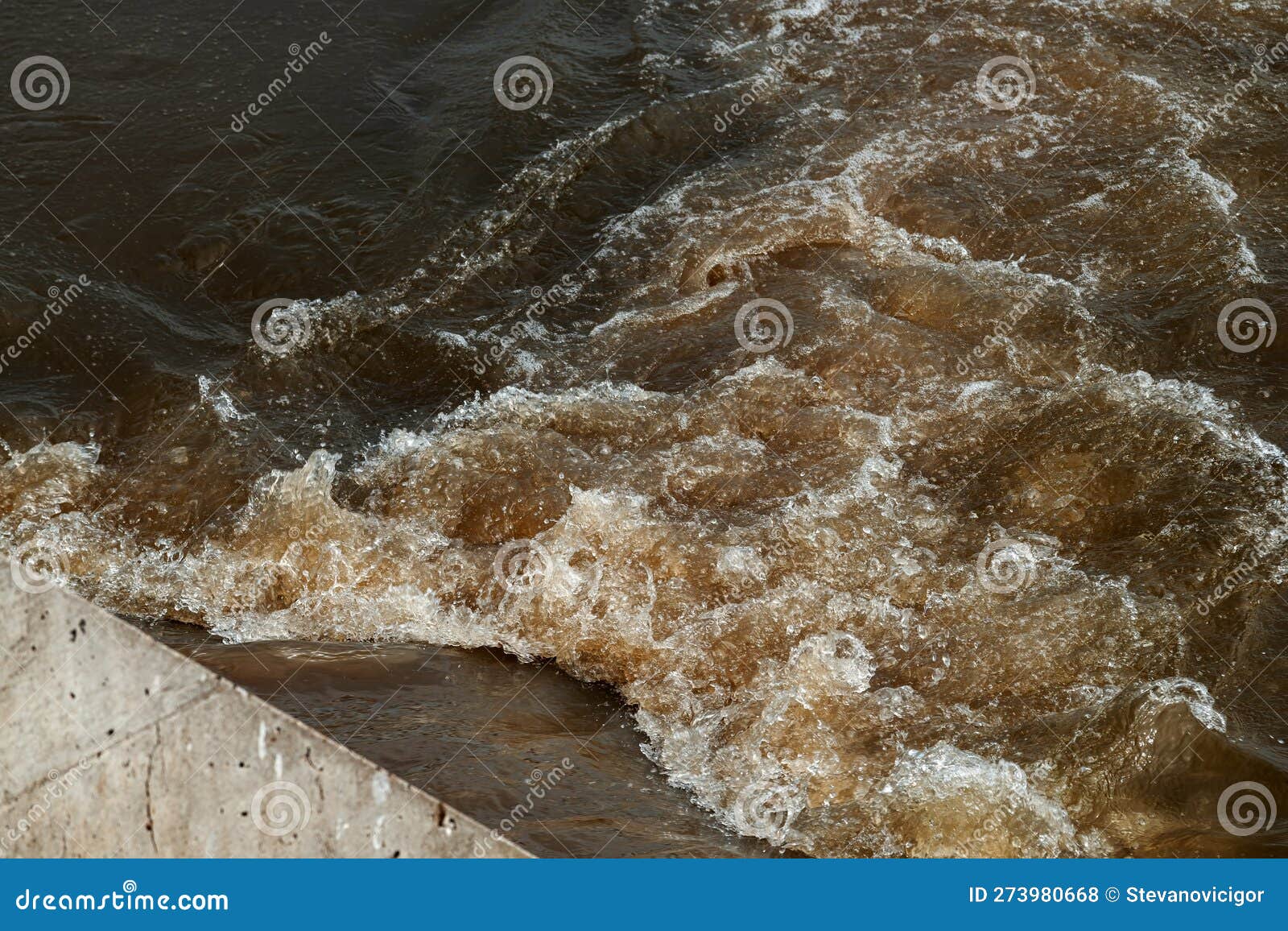 Sewage Pipe Outfall into the River, Water Pollution and Environmental ...