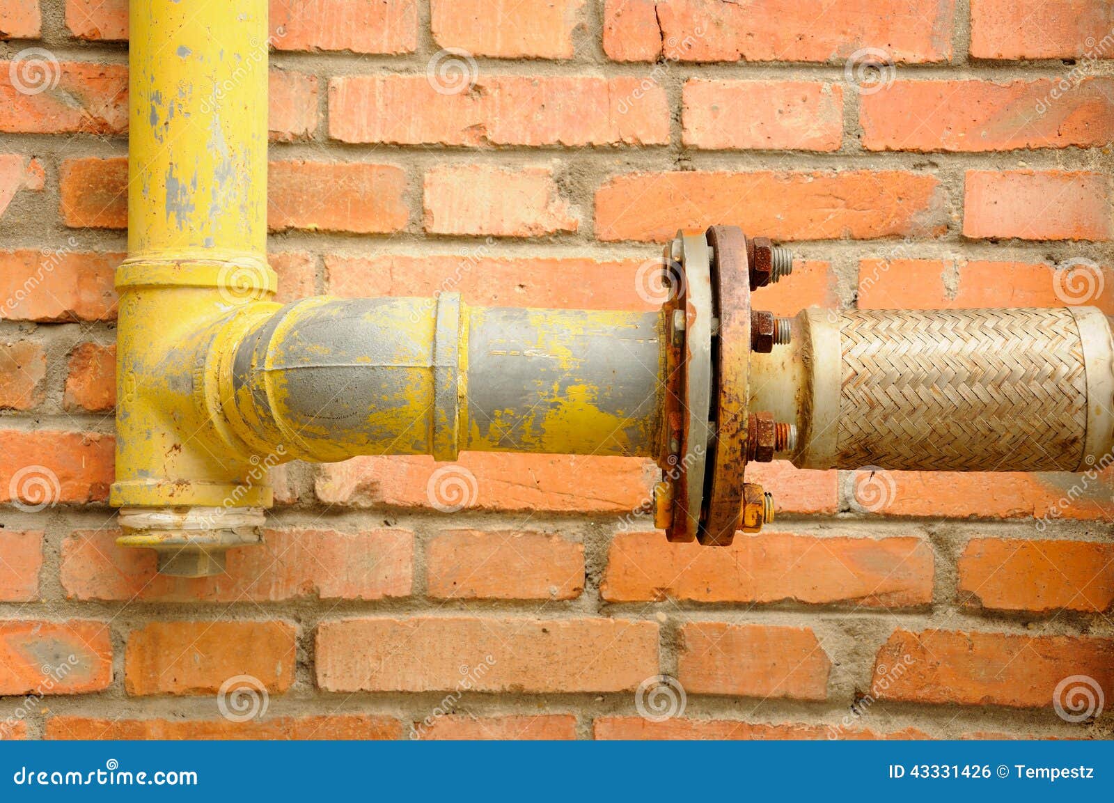 Sewage Pipe on the Outside of a Brick Wall Stock Photo - Image of ...