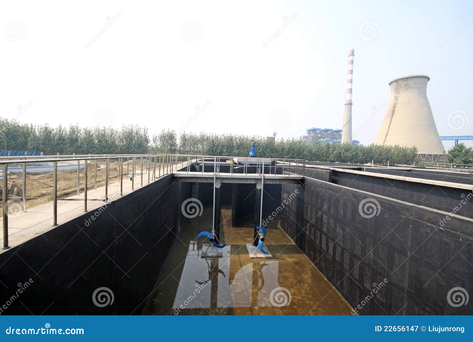 Sewage Treatment Works Building Facilities Stock Image - Image of metal ...