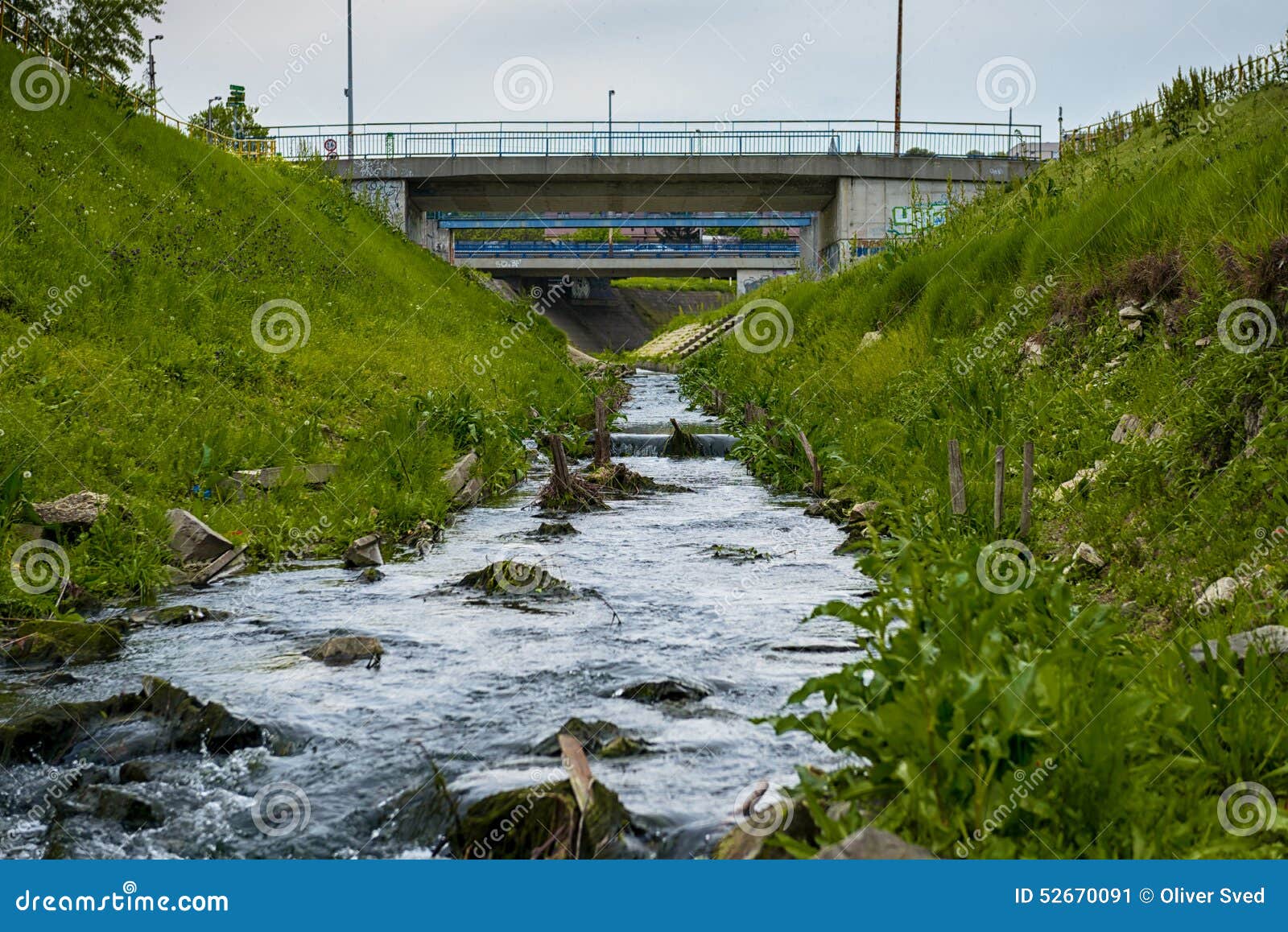 Sewage Water Flowing into the River Stock Image - Image of wastewater ...