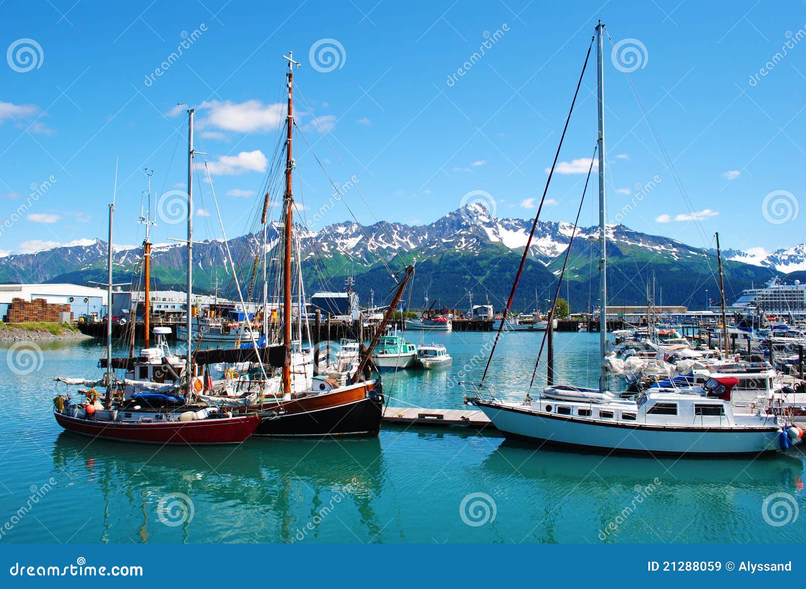 Seward Alaska stock image. Image of boats, port, northern - 21288059