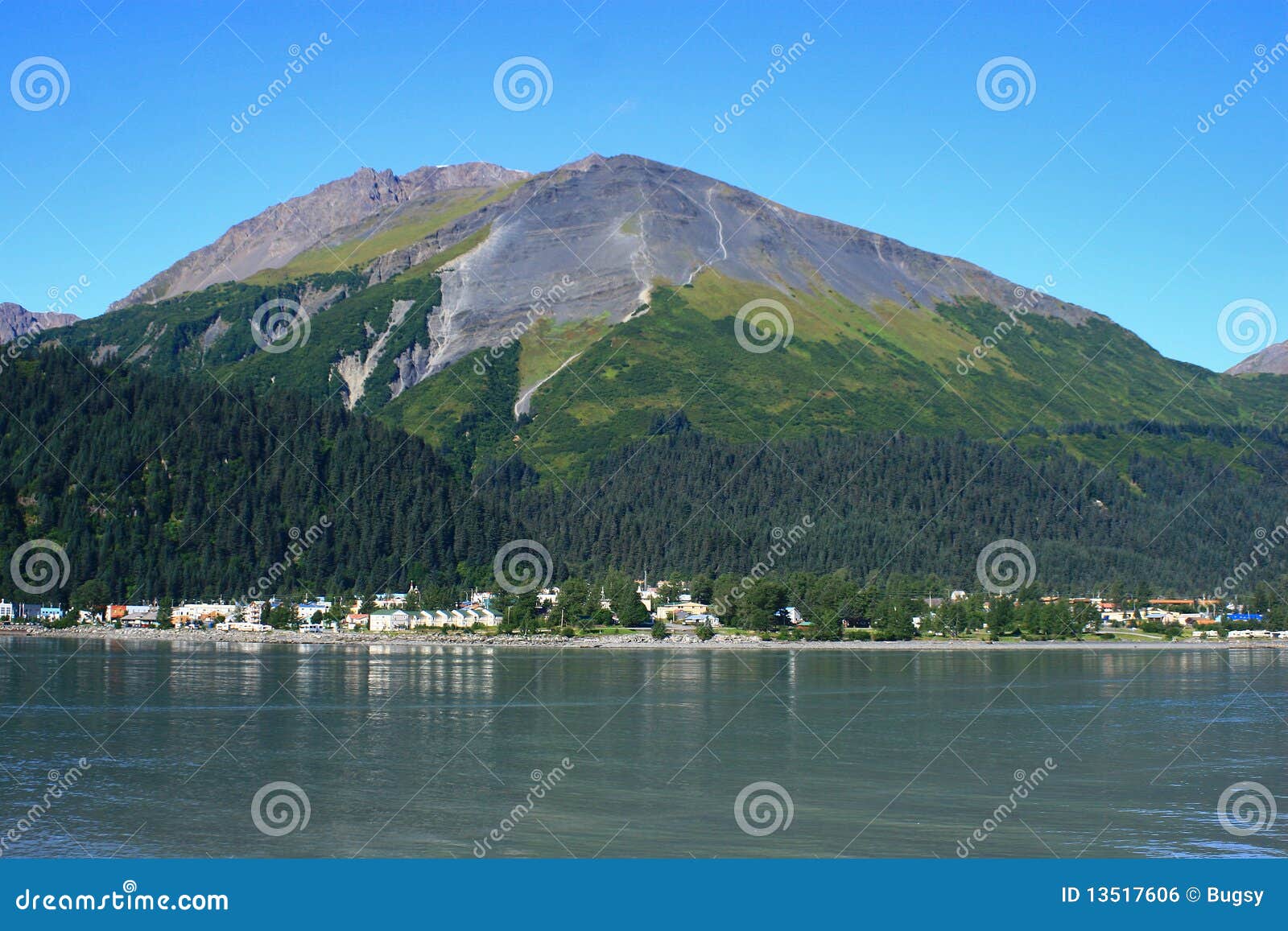Seward Alaska Mount Marathon Stock Photo - Image of blue, green: 13517606