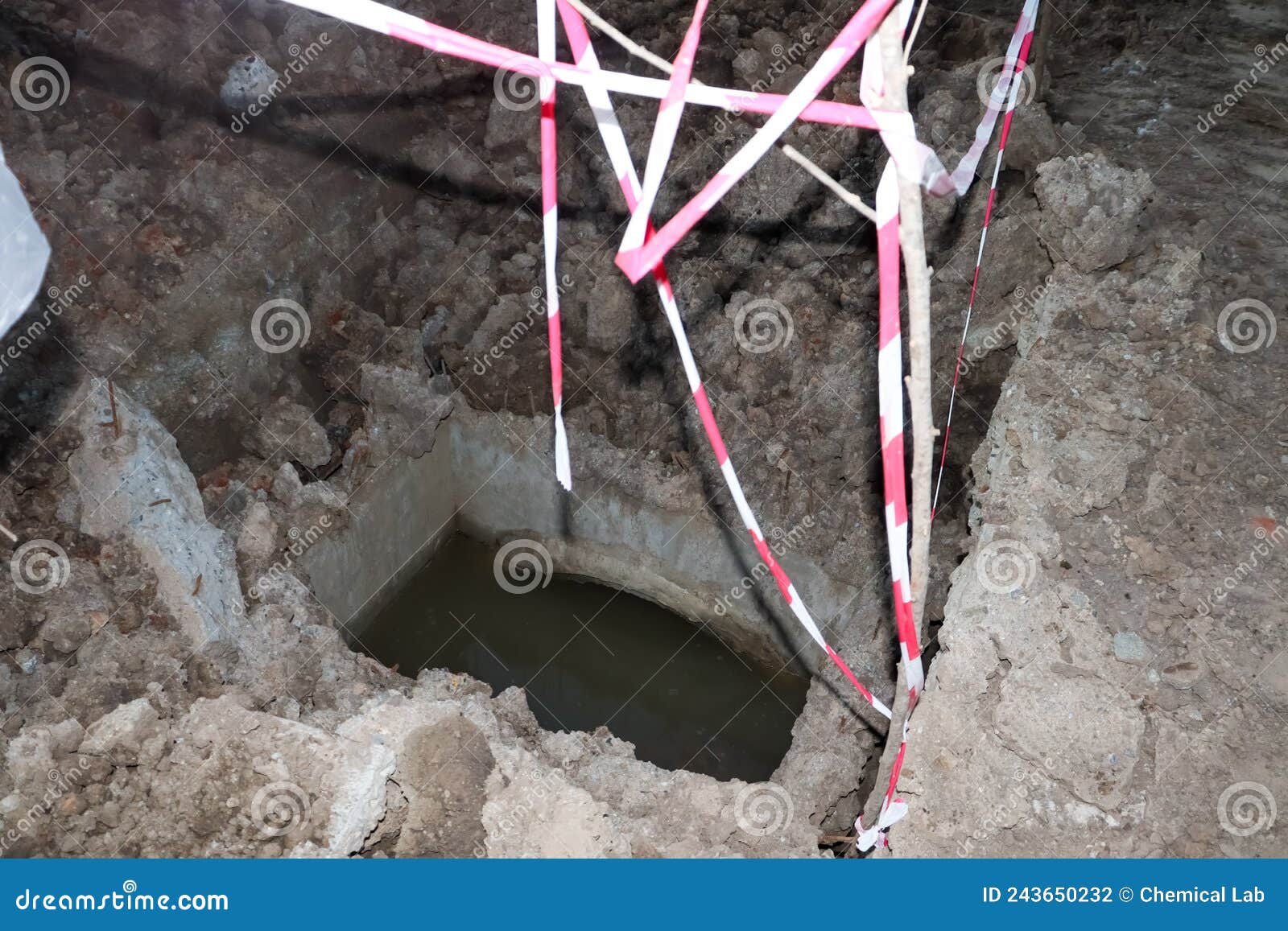 A Sewer is Being Built on the Side of the Road Stock Photo - Image of ...
