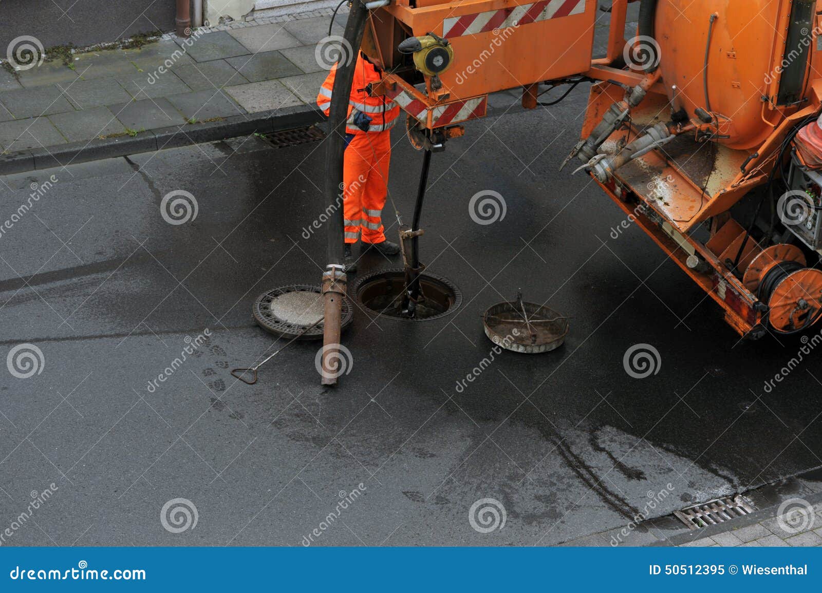 Sewer cleaning stock image. Image of cleaning, worker - 50512395