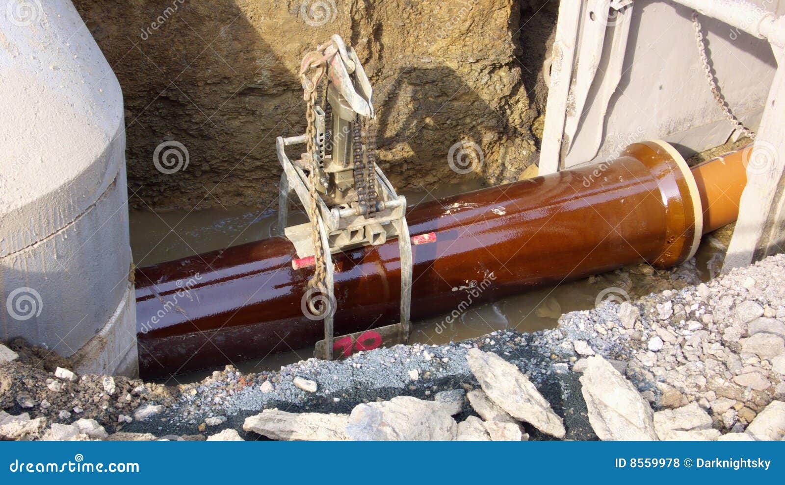Sewer Construction stock photo. Image of cartographer - 8559978