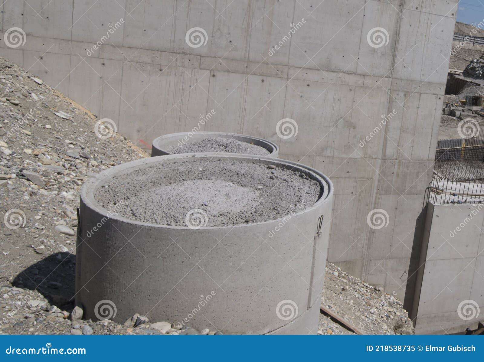 Sewer Construction in Hydraulic Engineering Stock Image - Image of ...