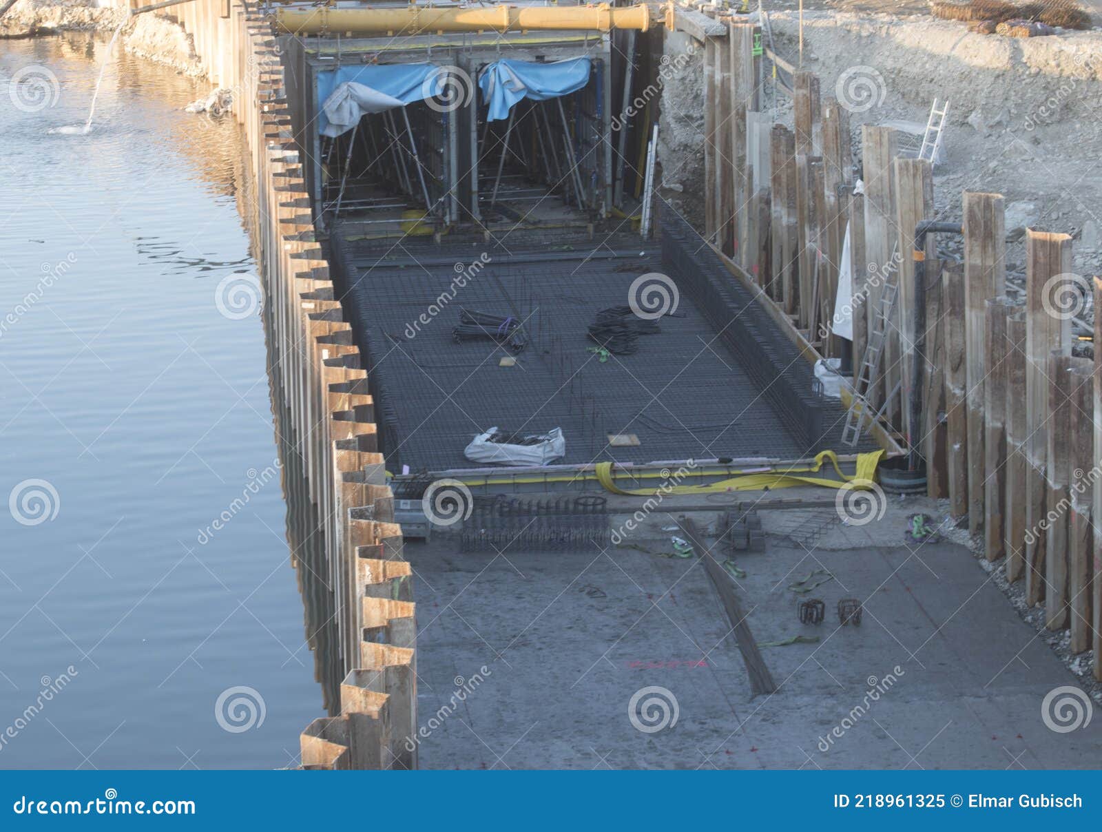Sewer Construction in Hydraulic Engineering Stock Image - Image of ...