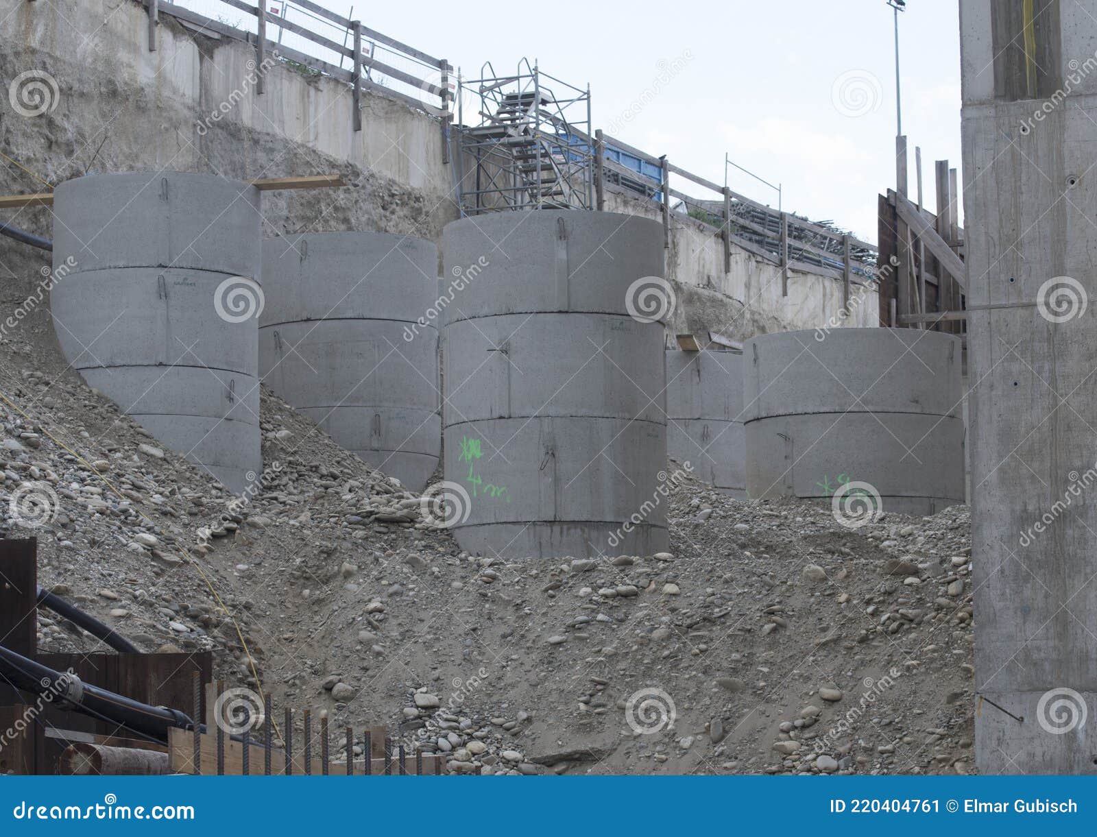 Sewer Construction in Hydraulic Engineering Stock Image - Image of ...