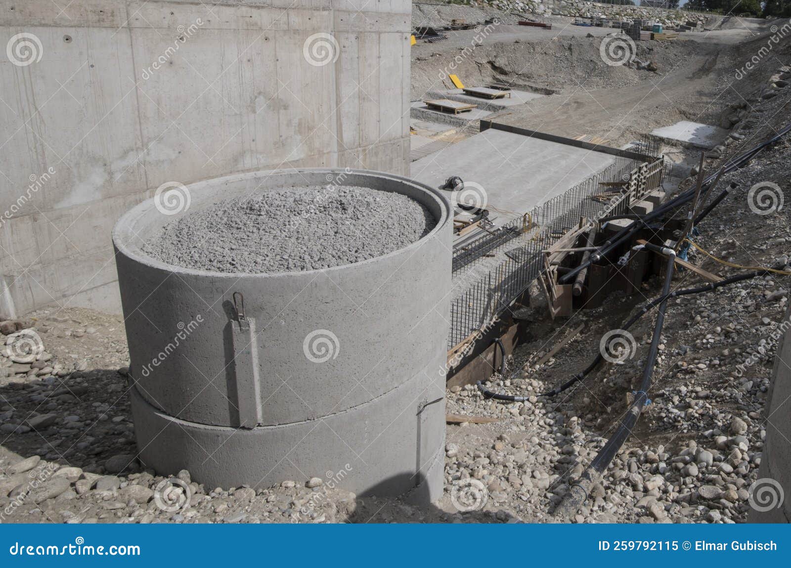 Sewer Construction in Hydraulic Engineering Stock Image - Image of work ...