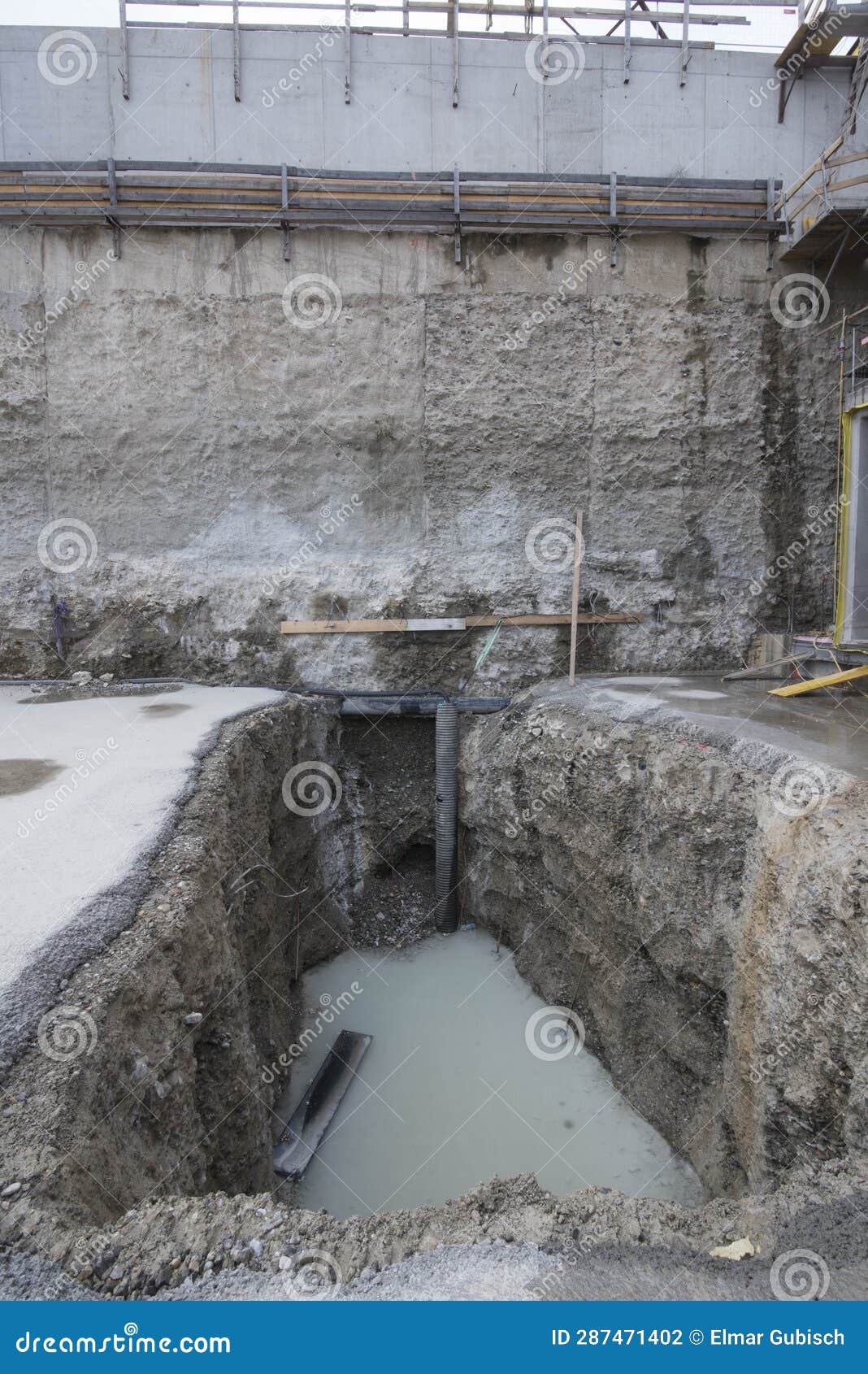 Sewer Construction in Hydraulic Engineering Stock Photo - Image of ...