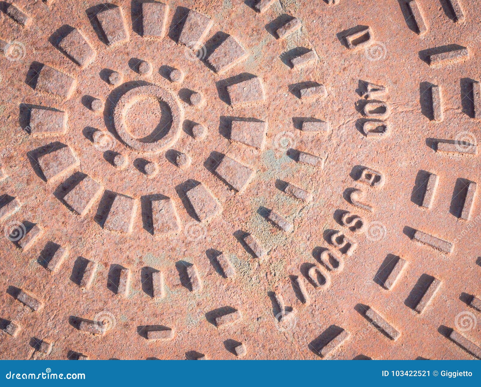 Sewer cover round stock image. Image of closeup, manhole - 103422521