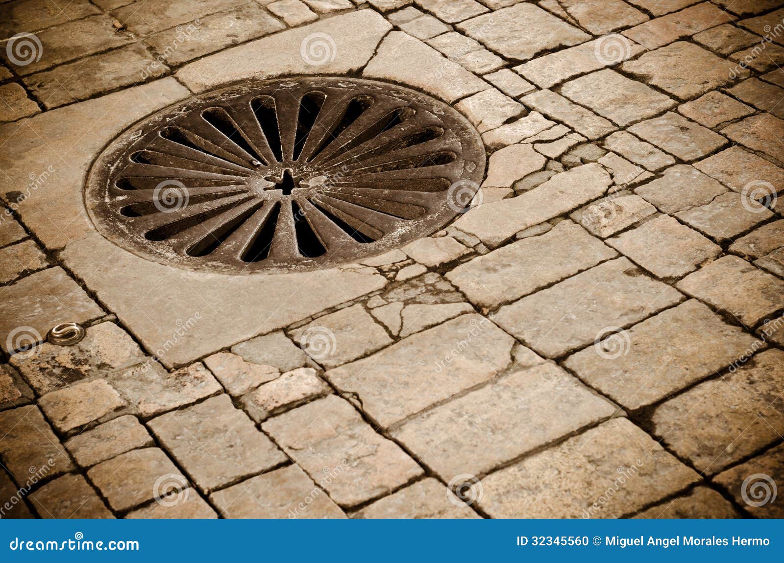 Sewer stock photo. Image of grid, texture, street, iron - 32345560