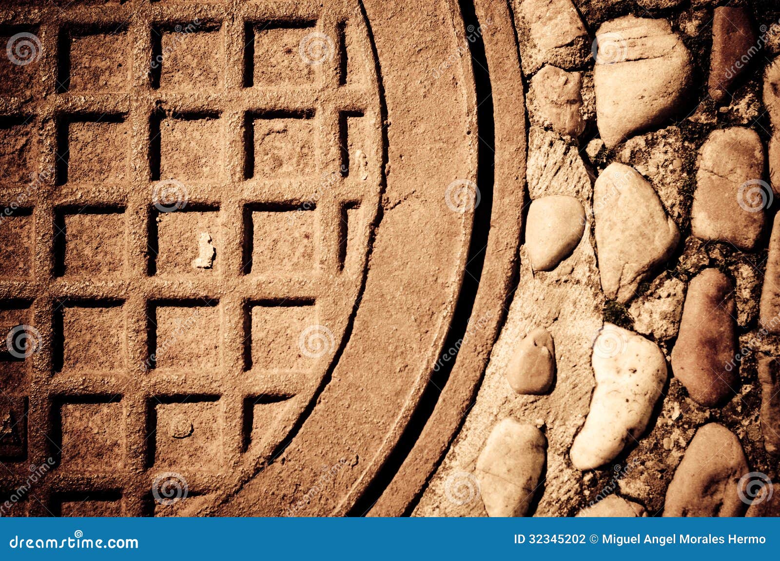 Sewer stock photo. Image of sewerage, background, grid - 32345202