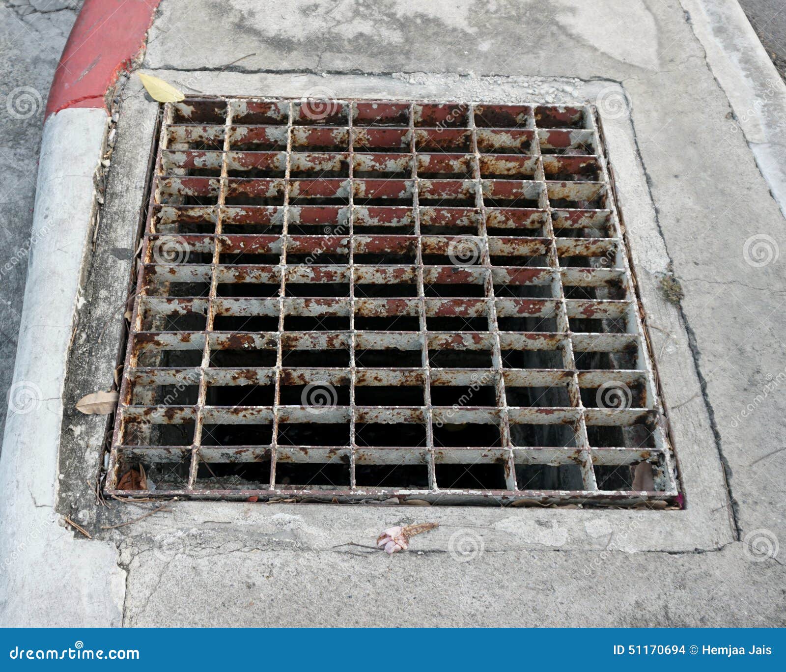 Sewer Drain on the Footpath Stock Photo - Image of pavement, road: 51170694
