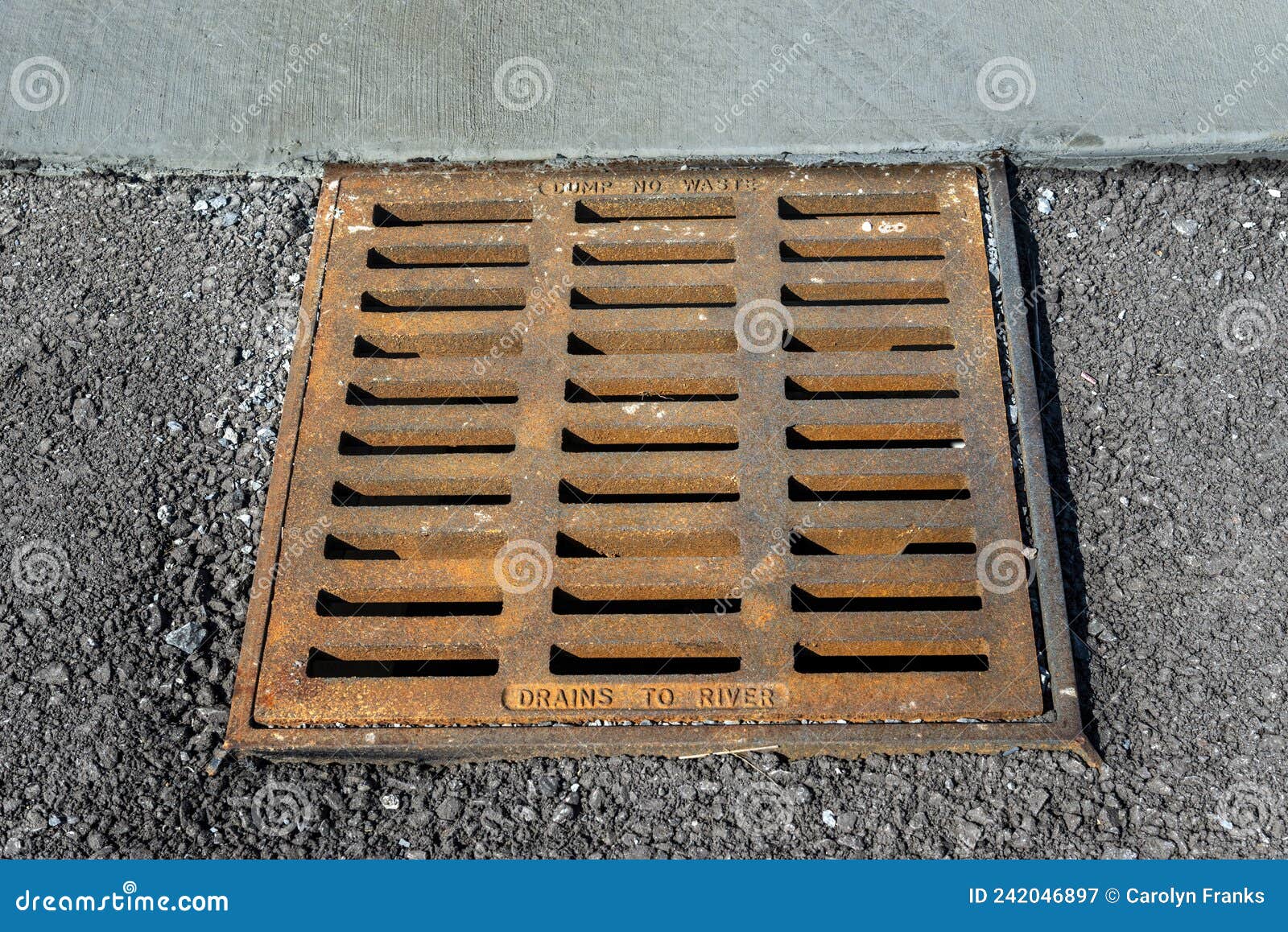 Sewer Drainage Grate at New Construction Stock Image - Image of parking ...