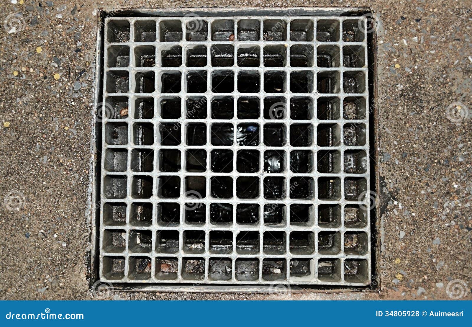 Sewer grate. stock photo. Image of hole, rust, iron, dirty - 34805928