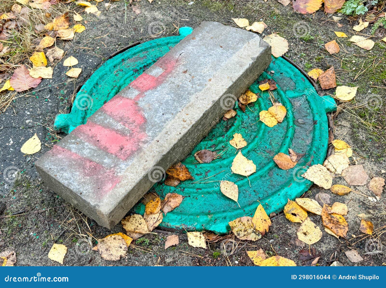 Sewer Hatch on the Ground in the Park Stock Photo - Image of manhole ...