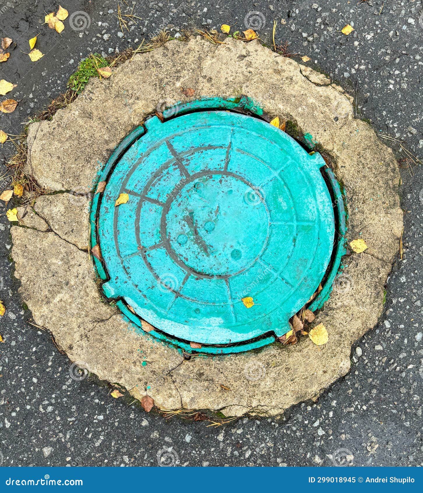 Sewer Hatch on the Ground in the Park Stock Image - Image of hatch ...