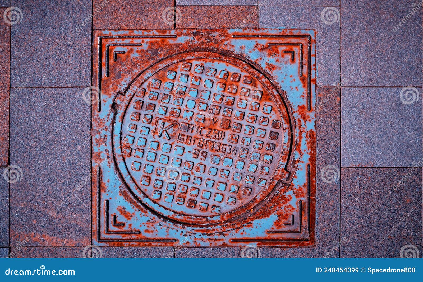 Sewer Hatch Vintage Texture Backdrop Stock Image - Image of obsolete ...