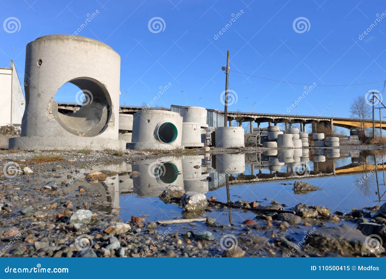Sewer Infrastructure Junk Yard Stock Image - Image of sewer, produced ...