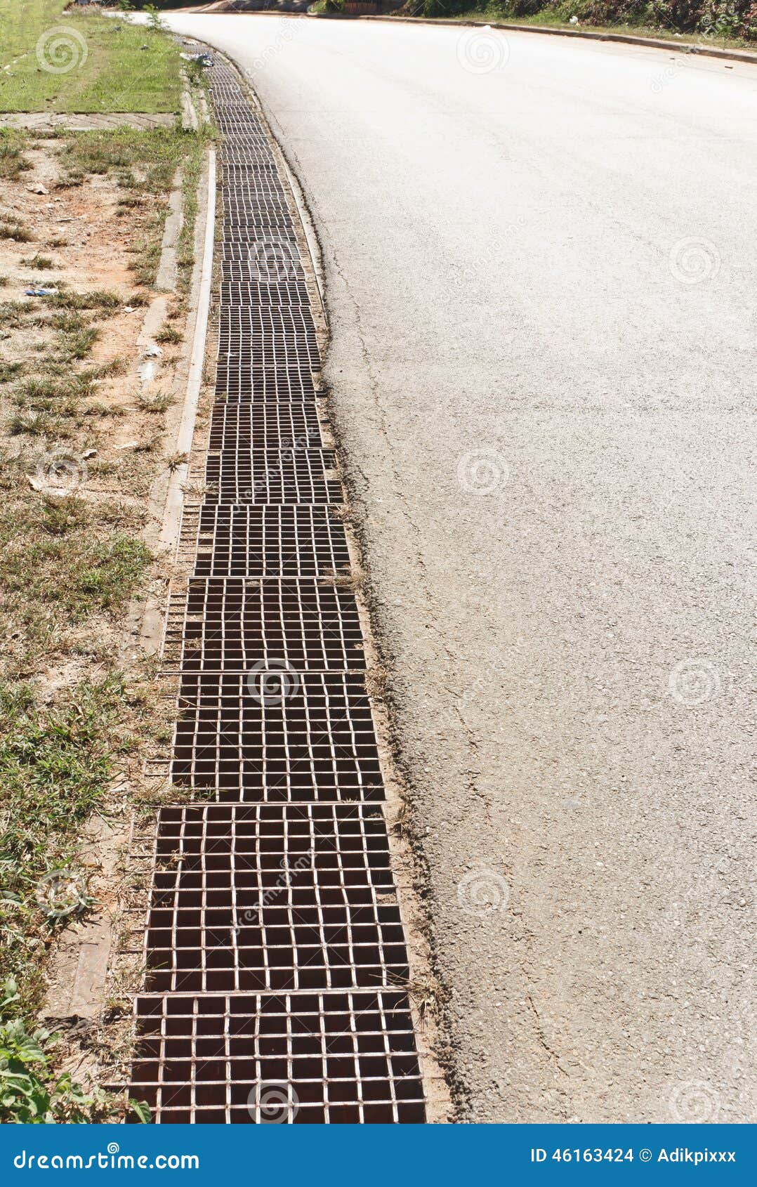 Sewer. stock photo. Image of mesh, garbage, gutter, gray - 46163424