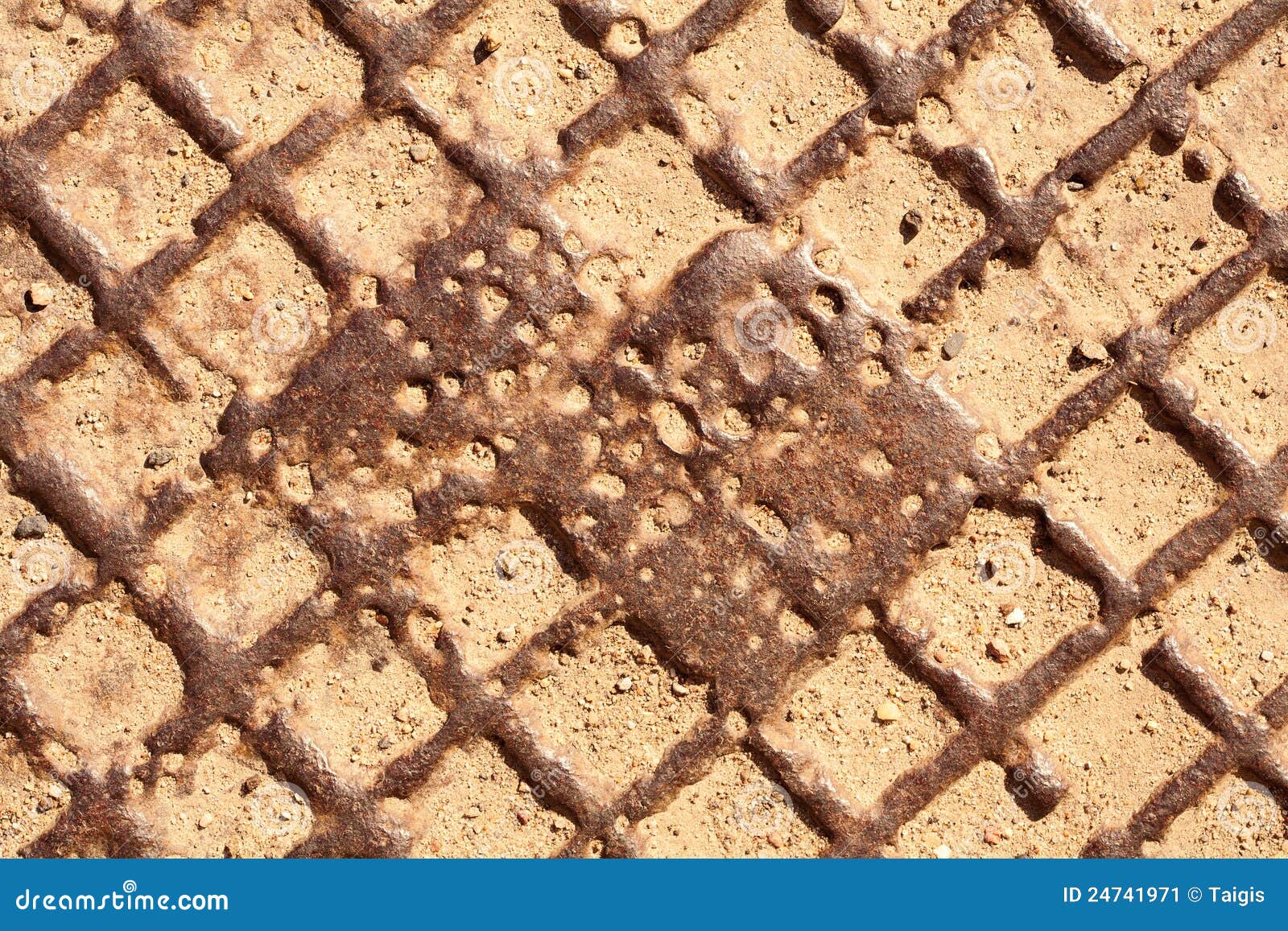 Sewer Manhole Cover Texture Stock Image - Image of frame, metallic ...