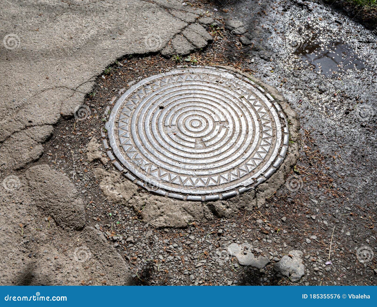 Sewer Metal Hatch on Pavement Stock Photo - Image of iron, architecture ...