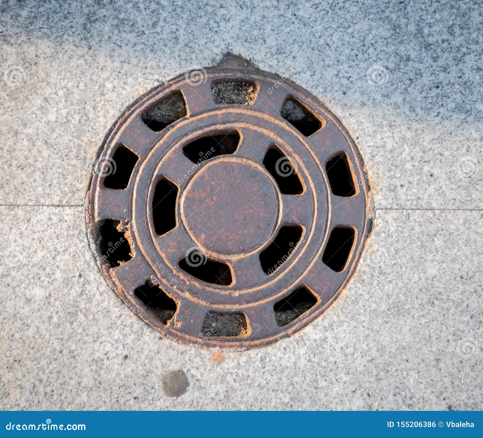 Metal Hatch Close-up On Neck Of Tank Painted With Gray Paint Bolted ...