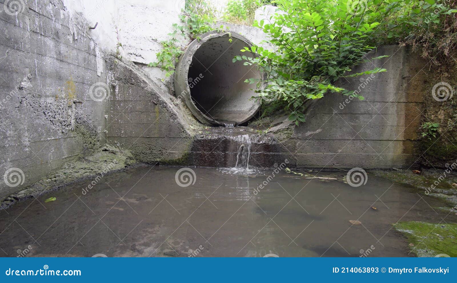 The Sewer Pipe Goes Outside. Stock Video - Video of environment, sewer ...