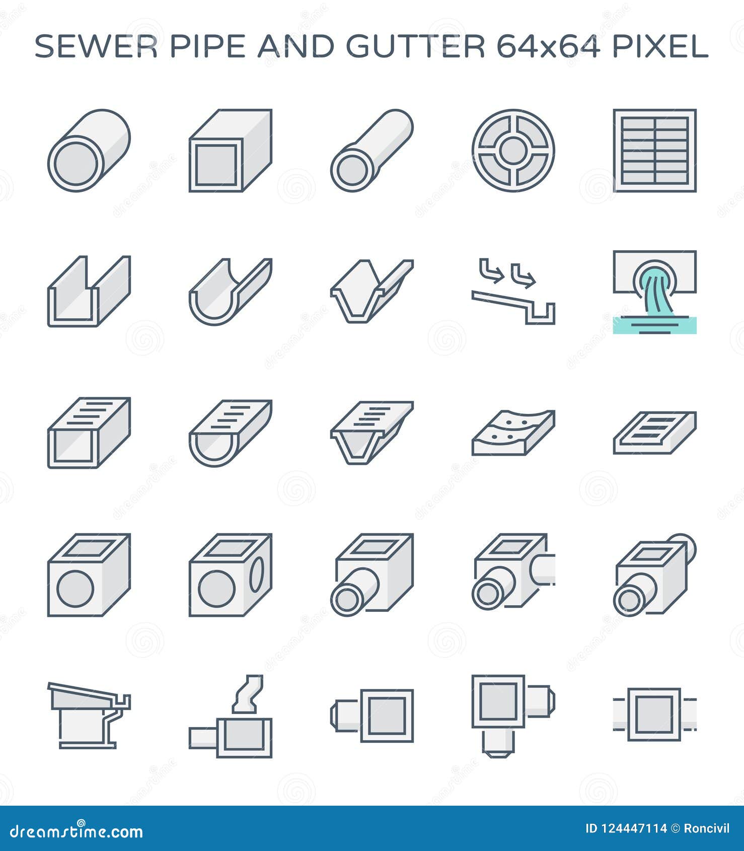 Sewer pipe icon stock vector. Illustration of floor - 124447114