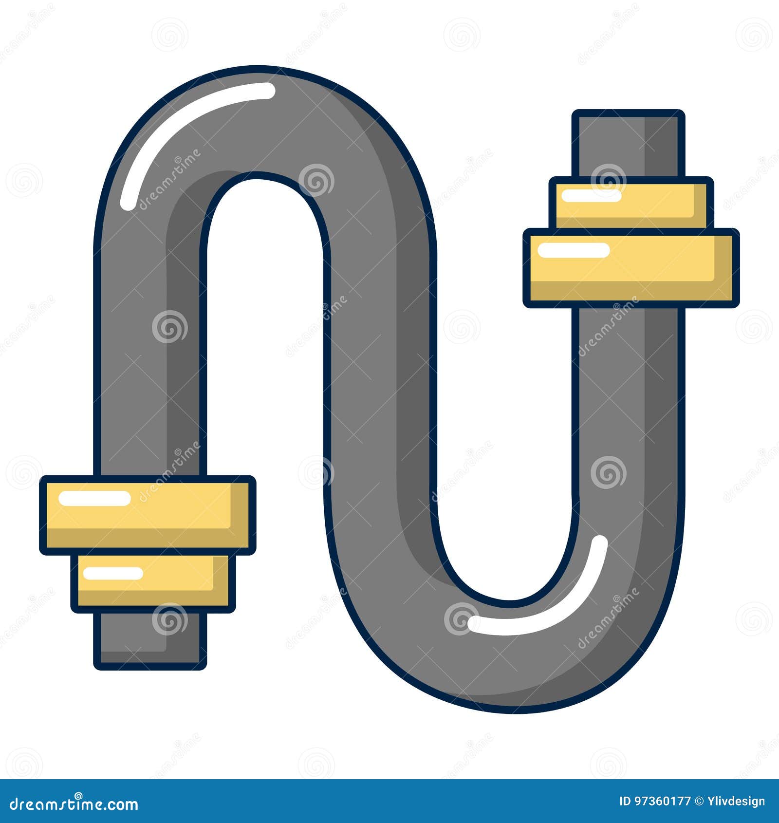 Sewer Pipe Icon, Cartoon Style Stock Vector - Illustration of flat ...