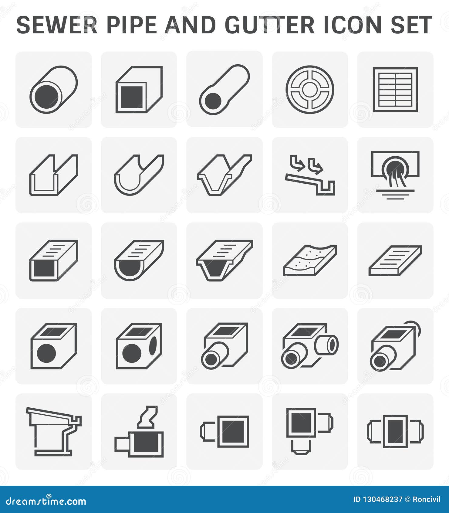 Sewer pipe icon stock vector. Illustration of black - 130468237