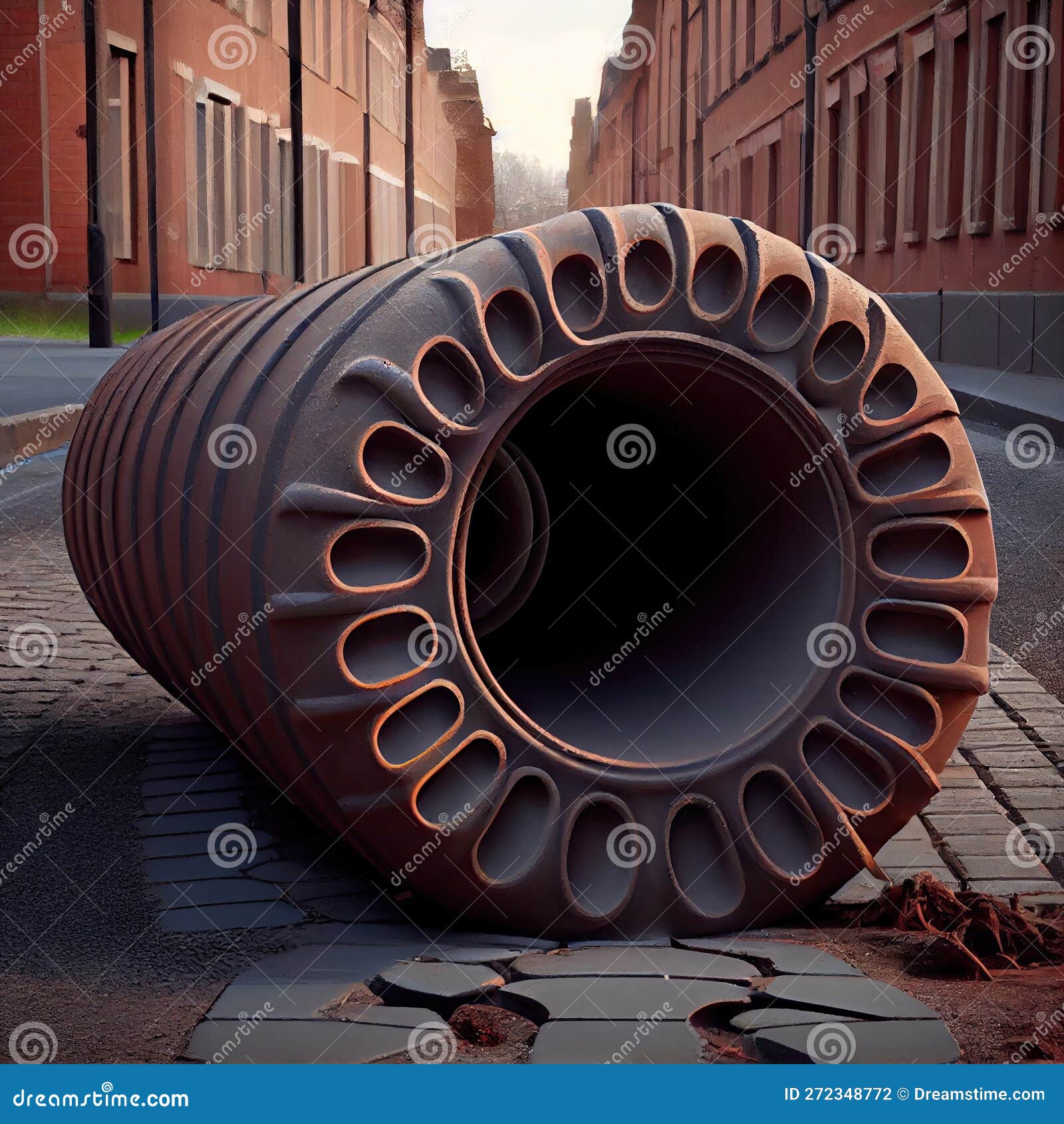 Sewer Pipe of Old Design Replaced on Streets Replacement of Downpipes ...