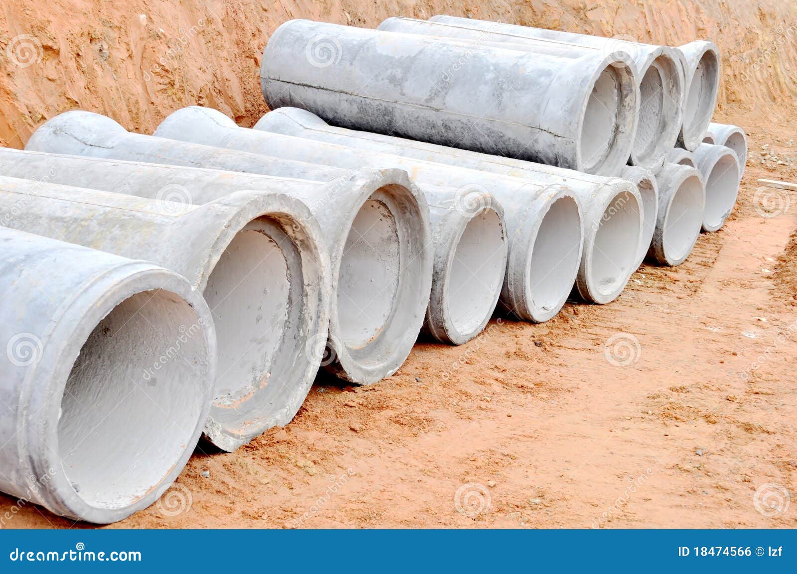 Sewer pipes stock photo. Image of sewage, drainage, earth - 18474566