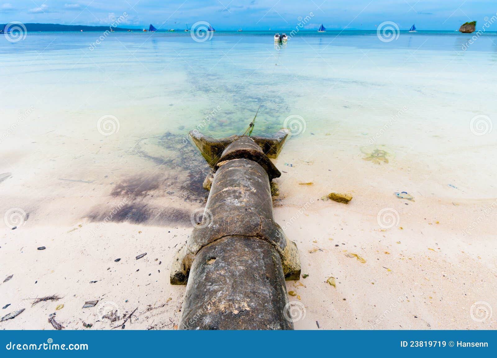 Sewer in sea stock image. Image of water, drain, waste - 23819719