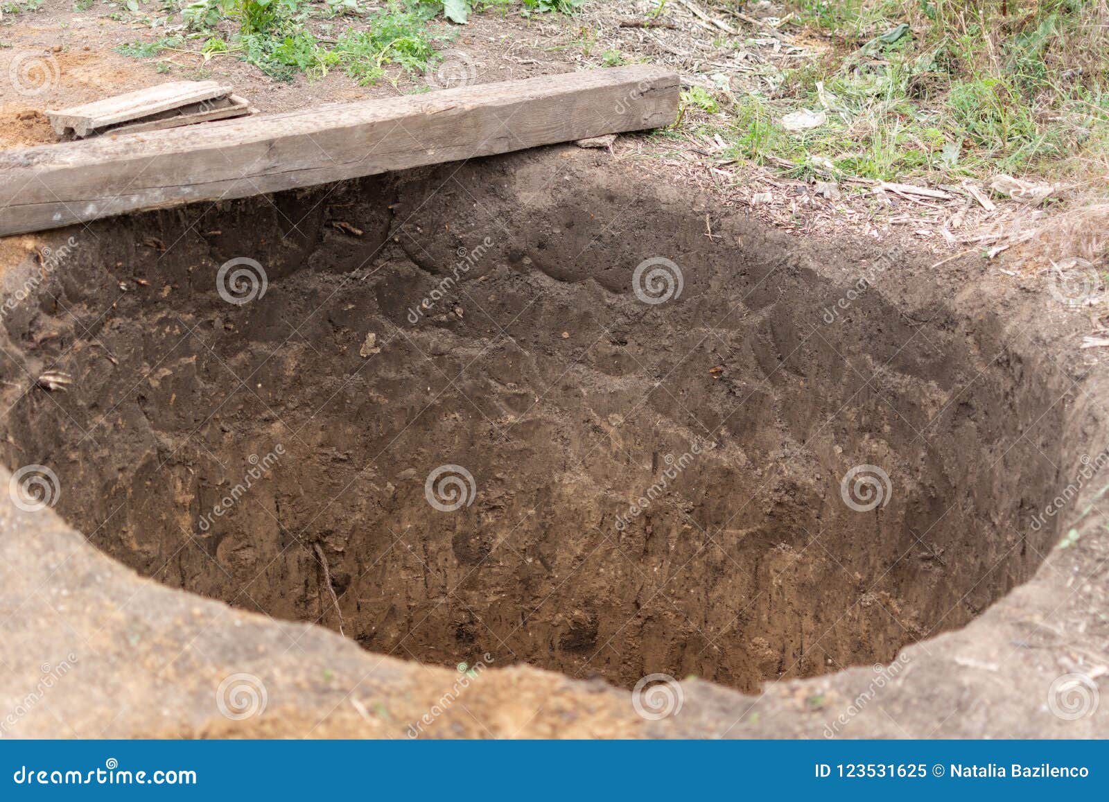 Sewerage Construction. The Hatch On A Pit For A Septic Tank. Stock ...