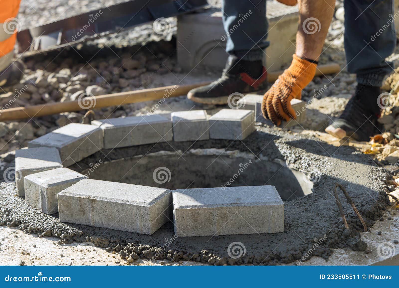 Sewerage Construction. The Hatch On A Pit For A Septic Tank. Stock ...