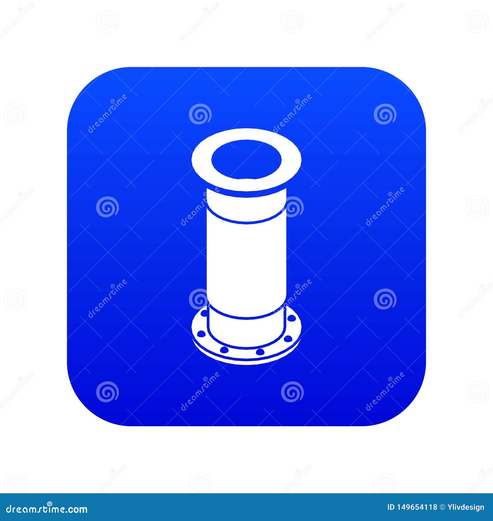 Sewerage Pipe Icon Blue Vector Stock Vector - Illustration of hygiene ...