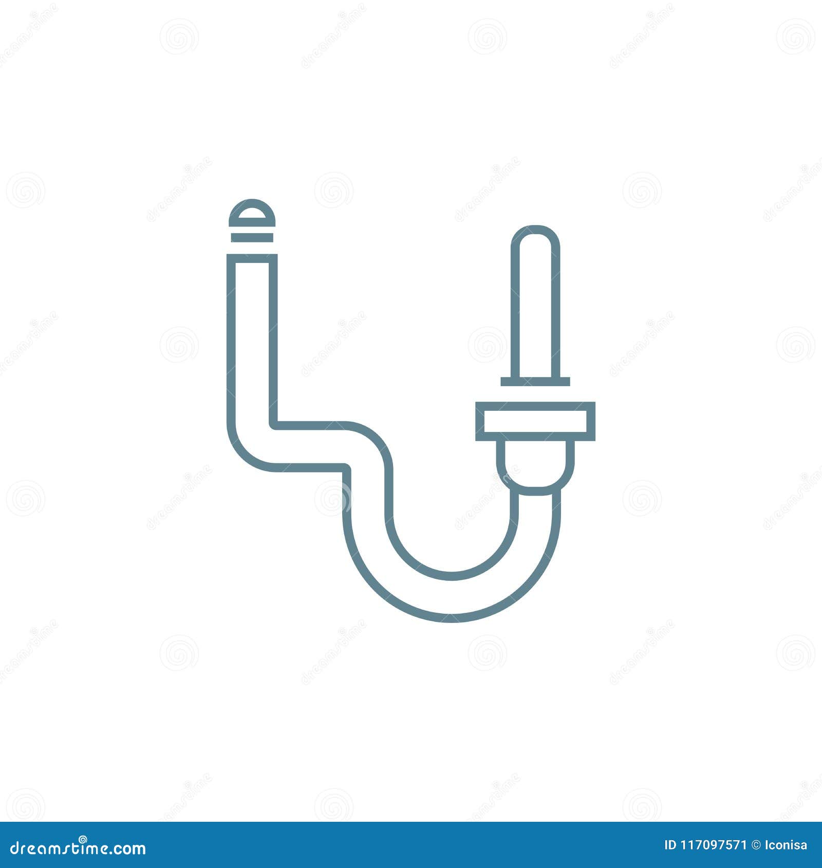 Sewerage System Linear Icon Concept. Sewerage System Line Vector Sign ...