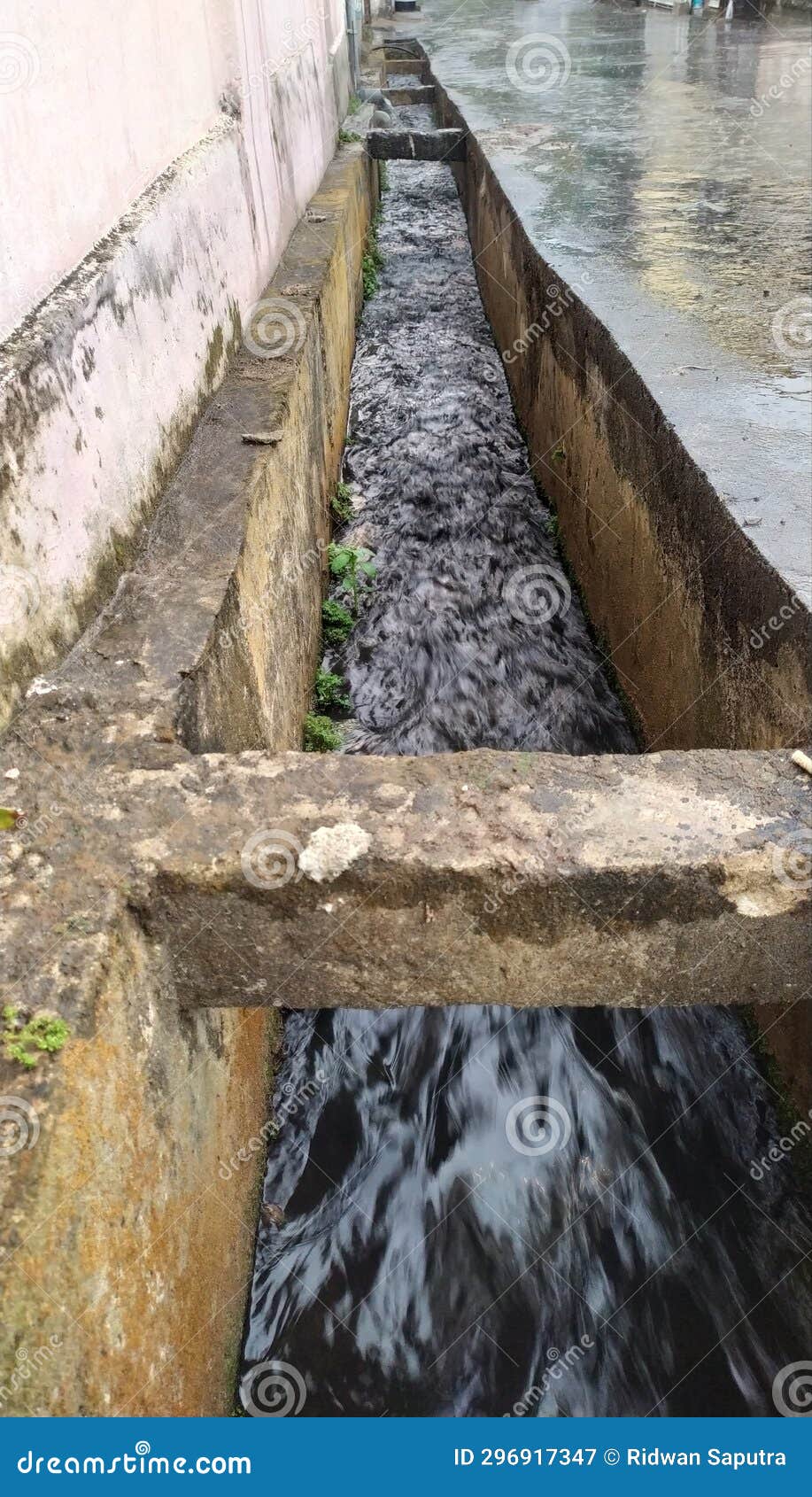 The SEWERAGE WATER is CURRENT Stock Image - Image of industrial ...