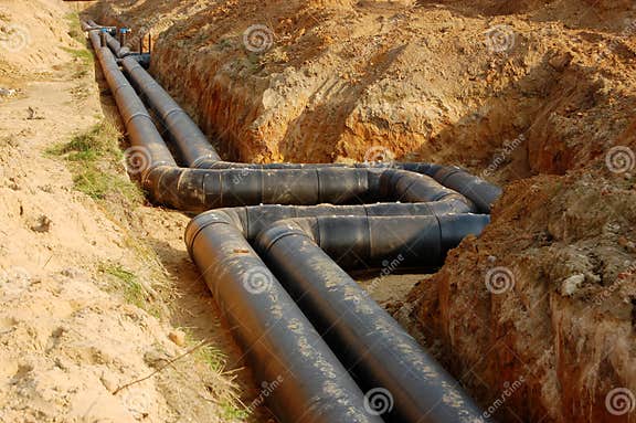 Sewige or Supply Pipes System Stock Photo - Image of sewage, sewige ...