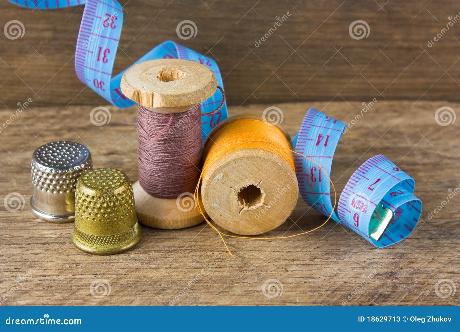 Sewing stock image. Image of color, vintage, thimble - 18629713
