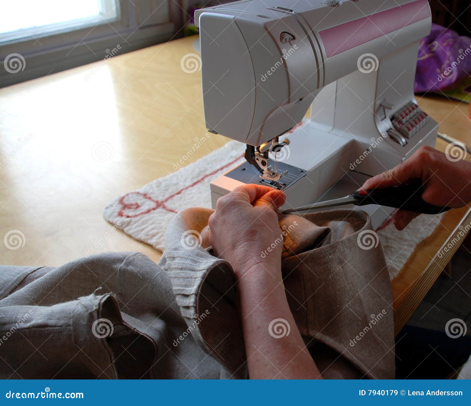 Sewing stock image. Image of making, seam, hand, home - 7940179